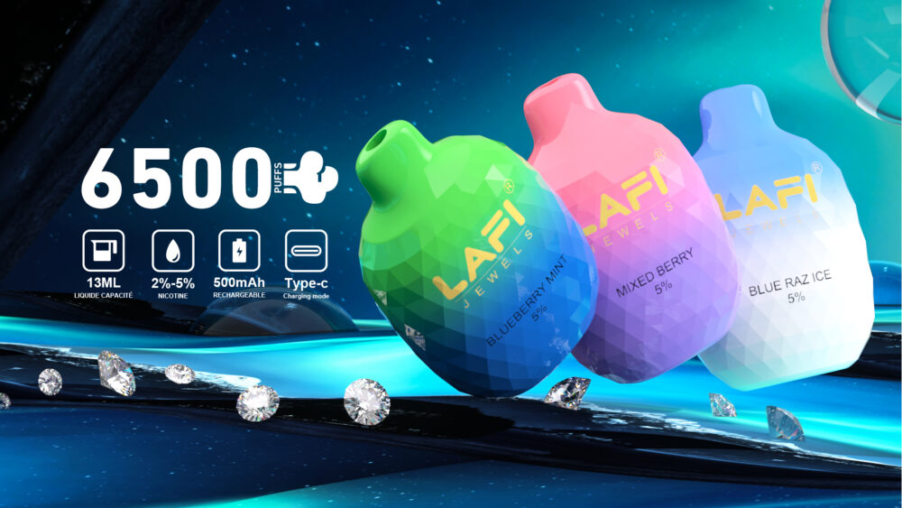 LAFI Jewel 6500 Puffs 13ml E-liquid 5% Unique Crystal Diamond E ...